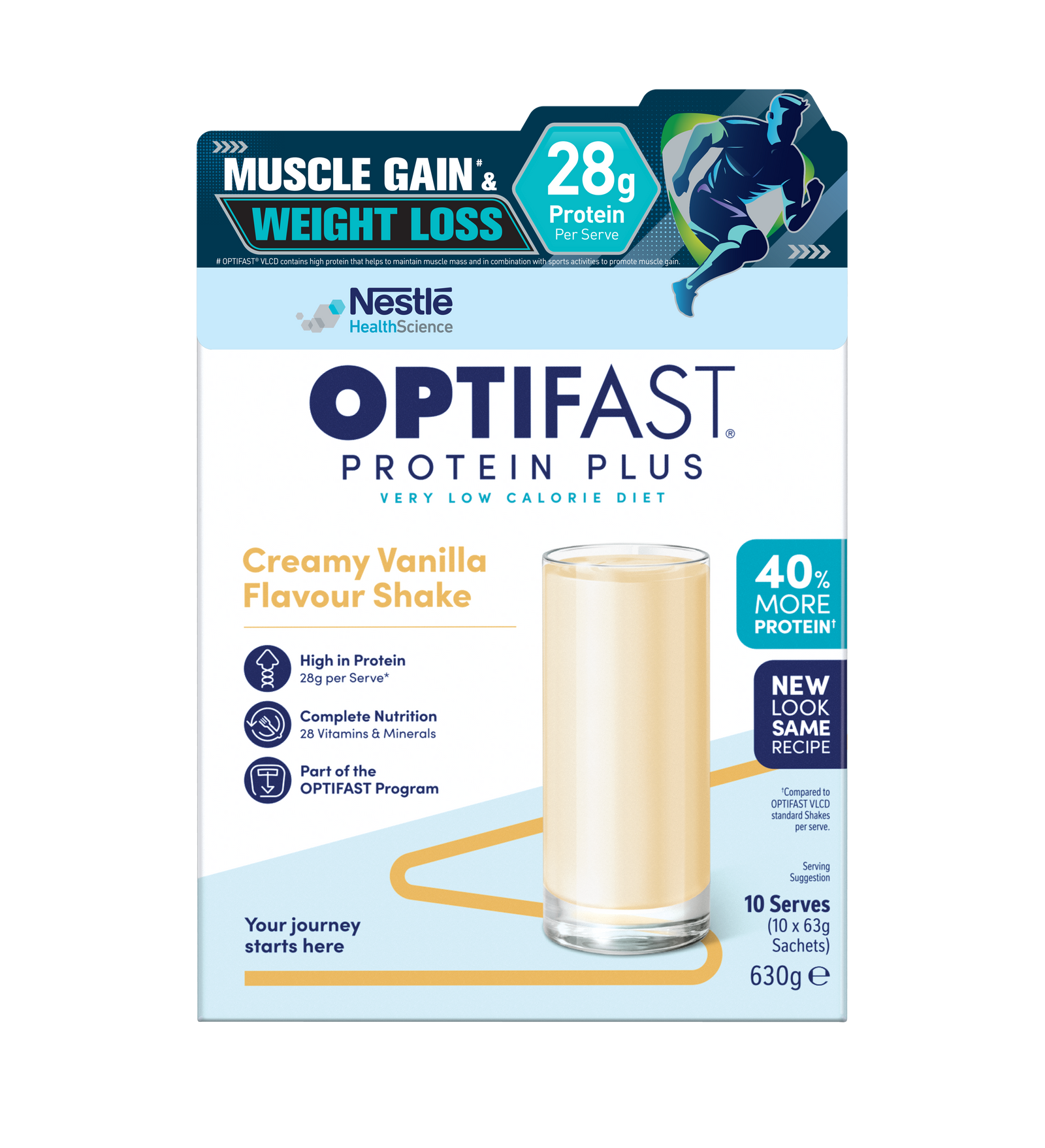 OPTIFAST® 高蛋白瘦身代餐 (呍呢嗱味) 10 x 63克 – NESTLÉ HK eShop